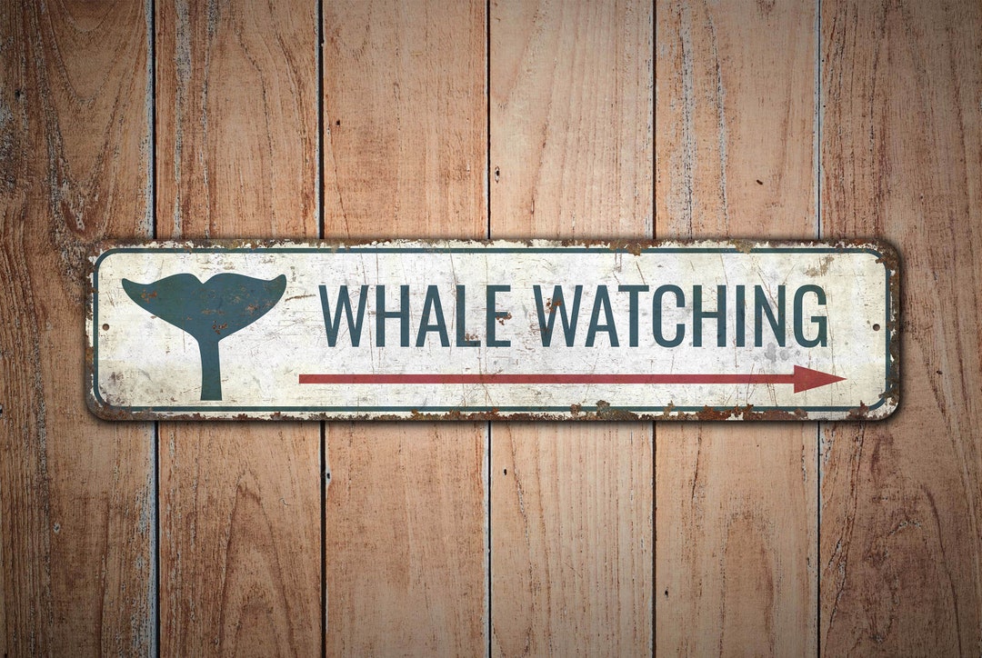 Whale Watching Sign - Whale Watching Decor - Whale Lover Gift - Beach ...