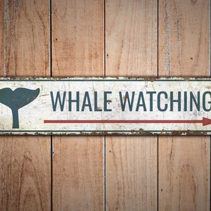Whale Watching Sign - Whale Watching Decor - Whale Lover Gift - Beach ...