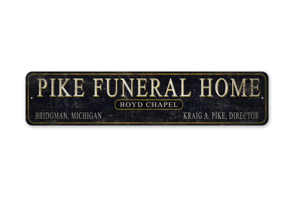 Funeral Home Sign Custom Funeral Home Vintage Style Sign | Etsy