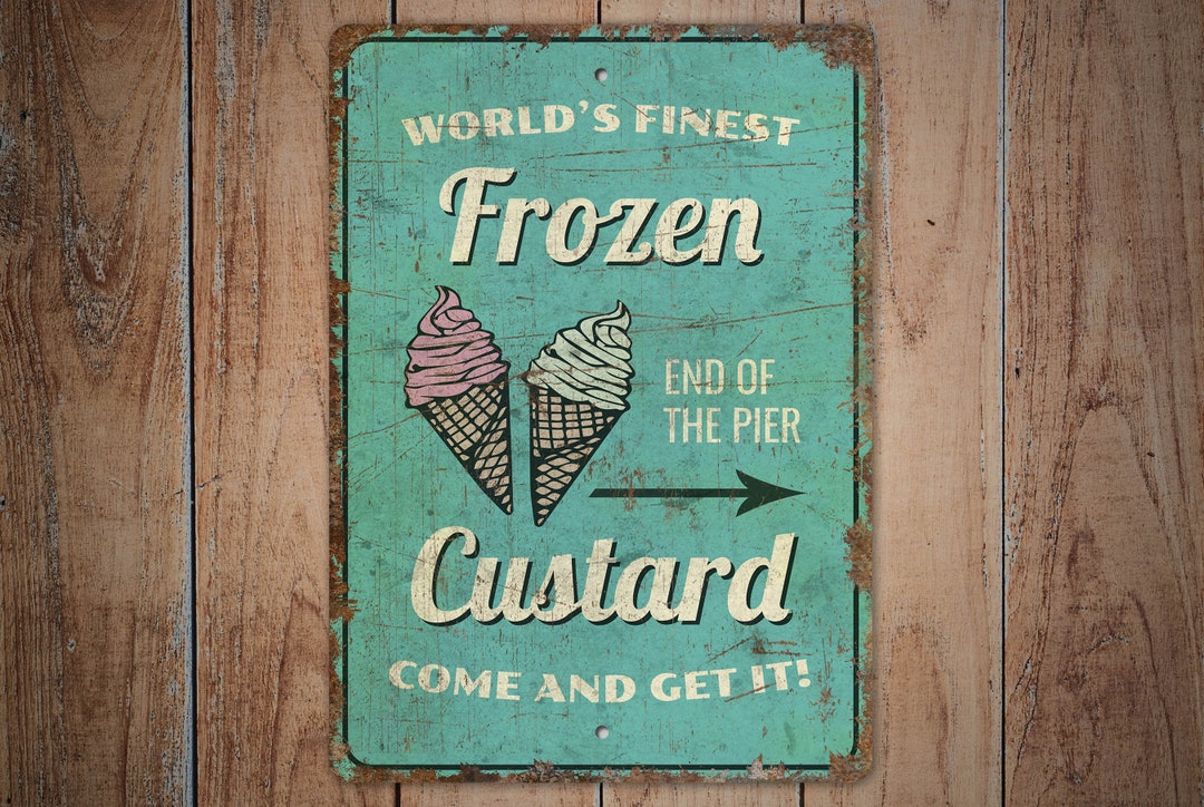 Frozen Custard Sign - Frozen Custard - Frozen Custard Decor - Custard ...