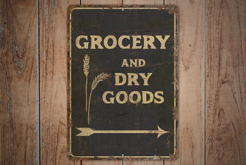 Grocery and Dry Goods - Grocery Sign - Dry Goods Shop Sign - Grocery ...
