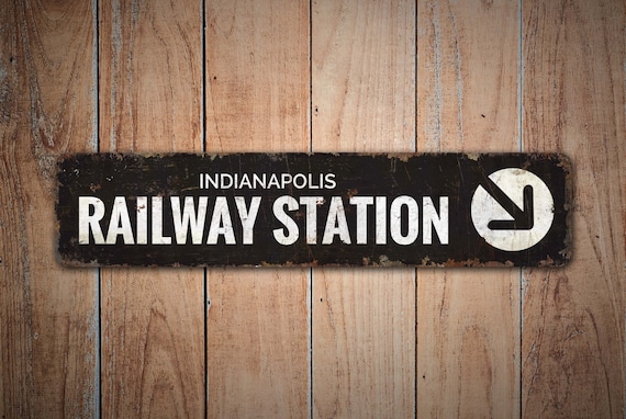 Railway Station Sign Railway Station Sign Railway Station - Etsy