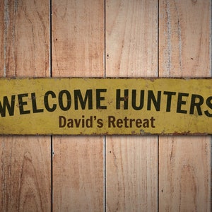 Welcome Hunters Welcome Hunters Sign Hunting Lodge - Etsy