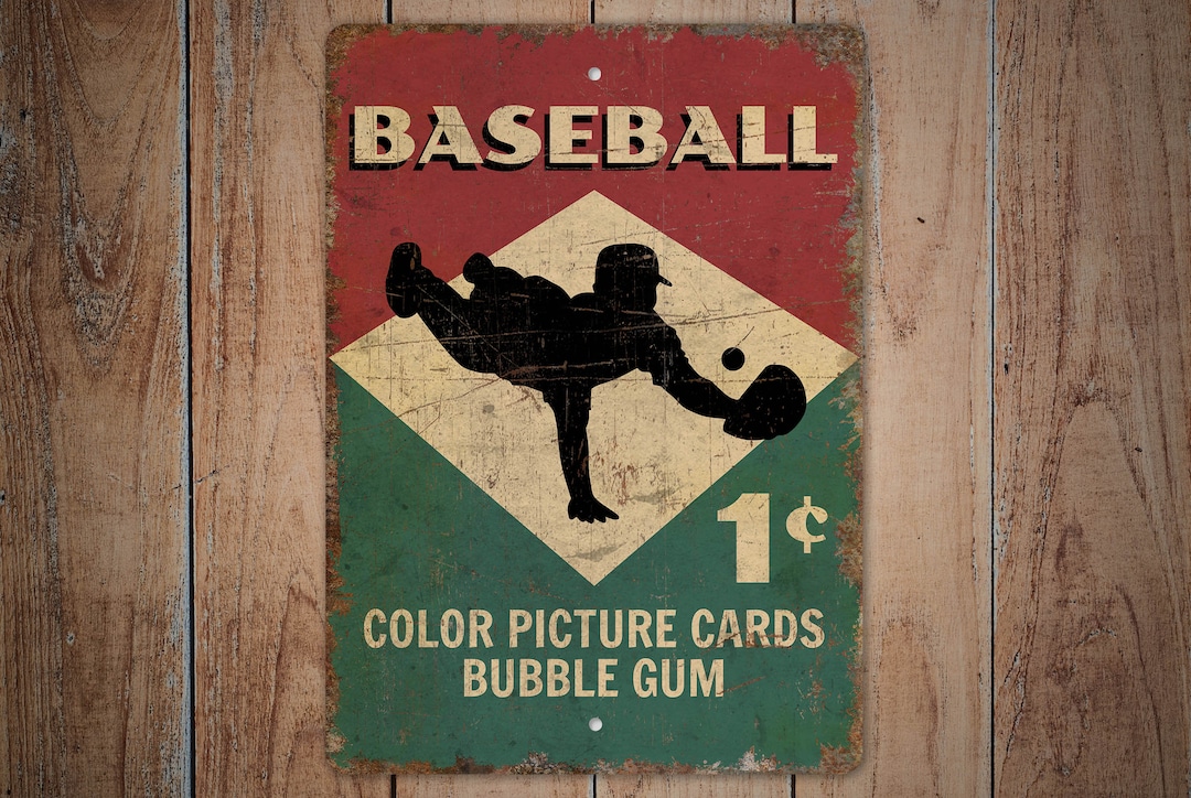 Baseball Color Picture Cards - Baseball Player Gift - Baseball Sign ...