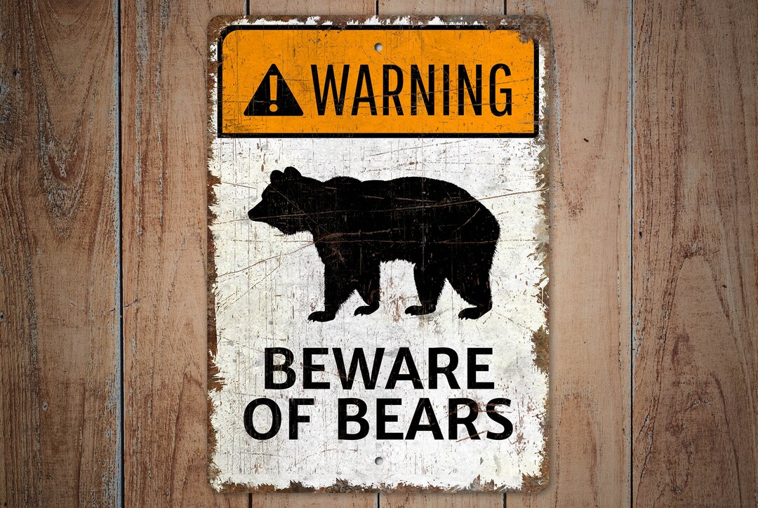 Warning Sign - Bear Sign - Bear Passing Sign - Bear Warning Sign ...