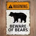 Warning Sign - Bear Sign - Bear Passing Sign - Bear Warning Sign ...