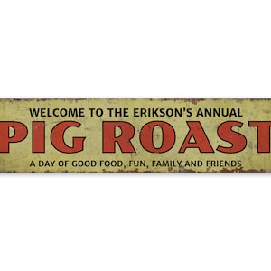 Pig Roast Sign - Pig Roast - Pig Roast Decor - Custom Pig Roast Decor ...