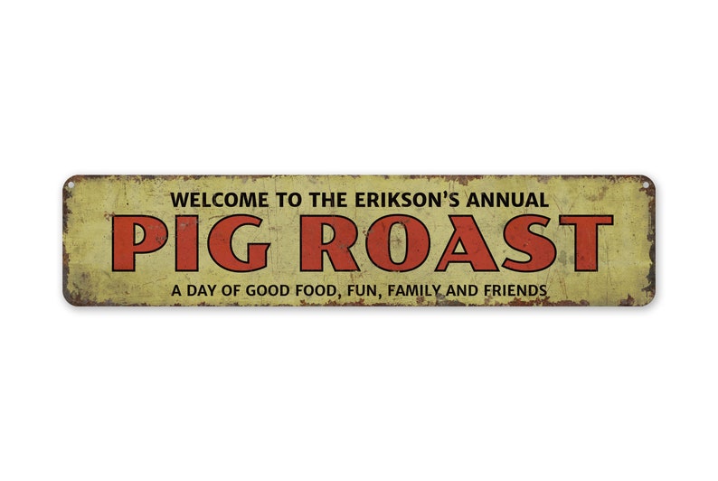 Pig Roast Sign Pig Roast Pig Roast Decor Custom Pig | Etsy