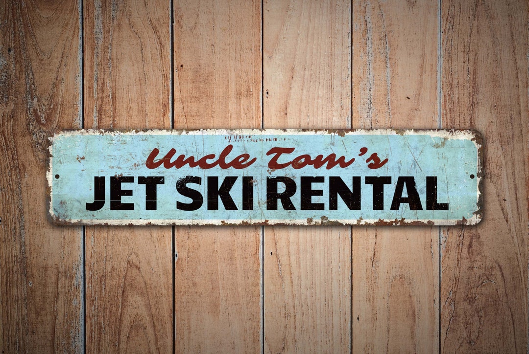 Jet Ski Rental Sign - Jet Ski Rental Decor - Jet Ski Sign - Vintage ...