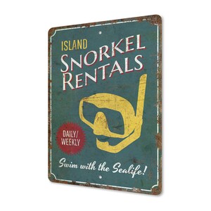 Snorkel Rental Sign - Island Snorkel Rental - Snorkel Rentals Decor ...