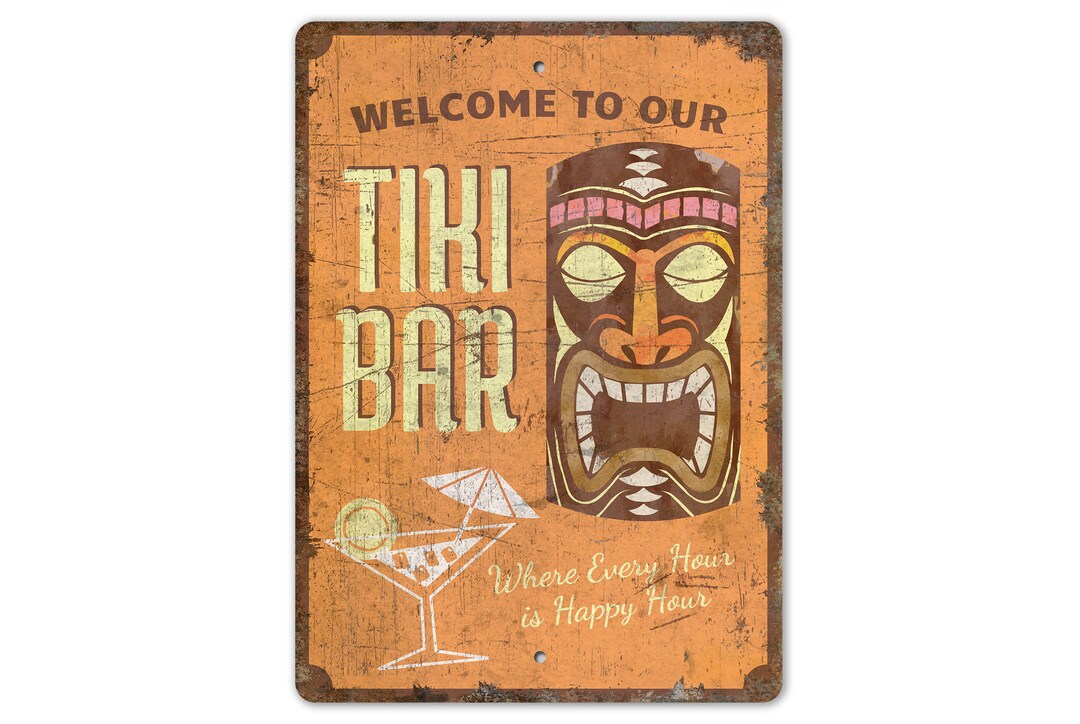 Tiki Bar - Tiki Bar Sign - Tiki Bar Decor - Beer Bar Sign - Beer Bar ...