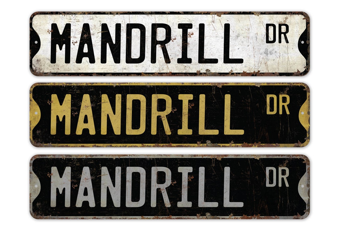 Mandrill - Mandrill Sign - Mandrill Decor - Mandrill Lover Gift ...