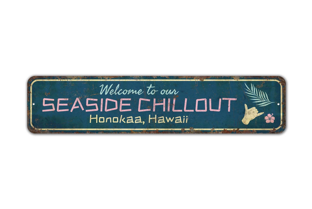 Seaside Chillout Sign - Beach Sign - Beach House Sign - Beach Lover ...