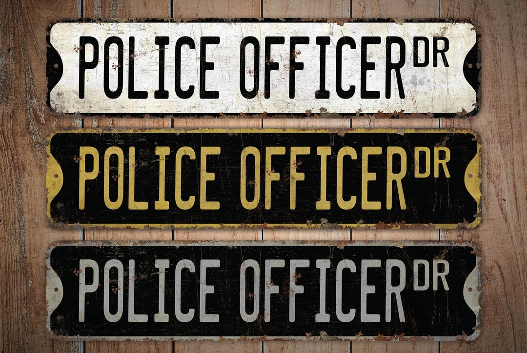 Police Officer - Police Officer Sign - Police Officer Decor - Vintage ...