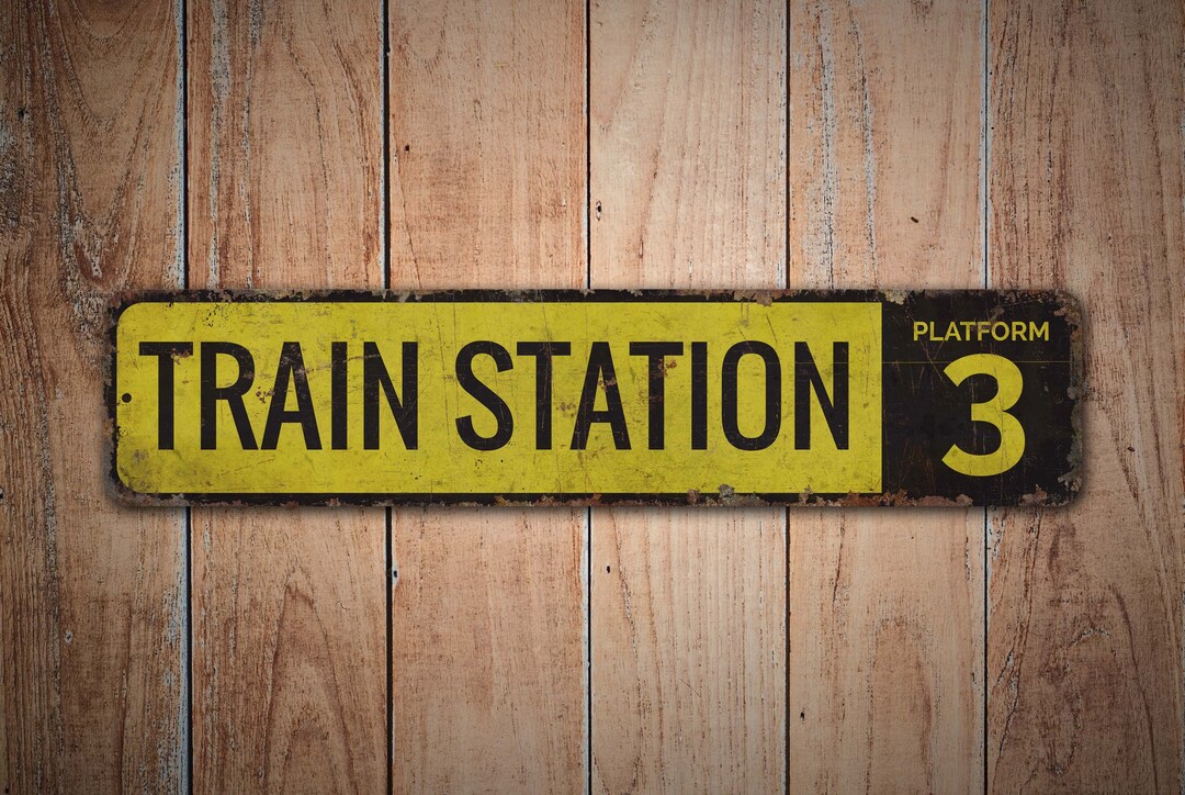 Station Platform - Platform Number Sign - Train Station Decor ...
