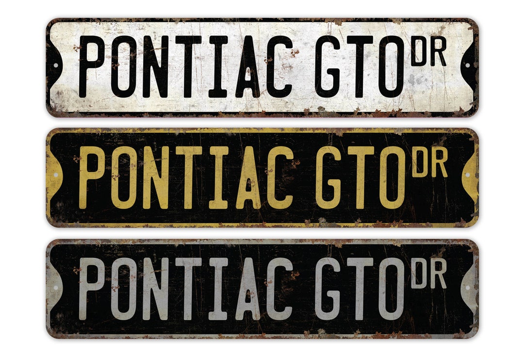 Pontiac GTO - Pontiac GTO Sign - Vintage Car Sign - Pontiac GTO Decor ...
