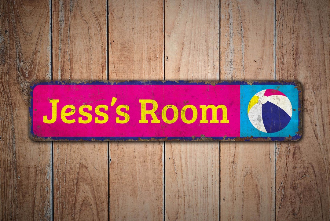 Jess's Room Sign - Kids Room Sign - Kids Room Decor - Vintage Style ...