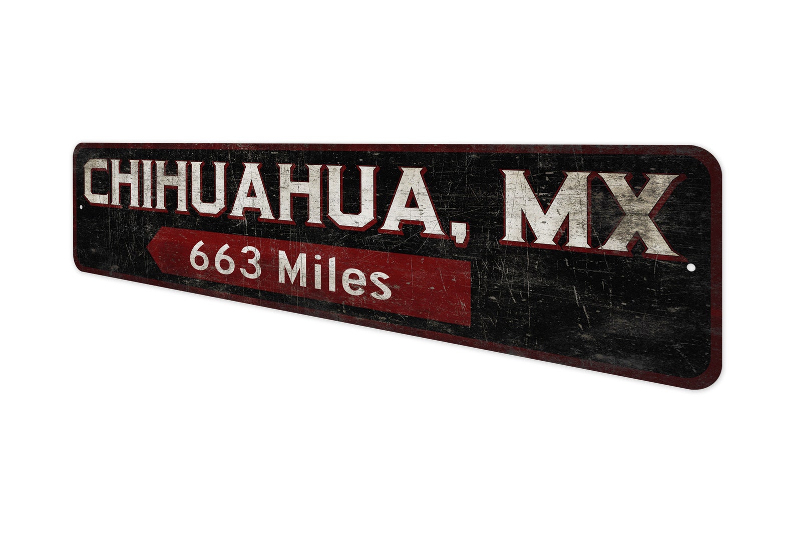 City Mileage Sign - City Arrow Sign - Vintage Style Sign - City ...
