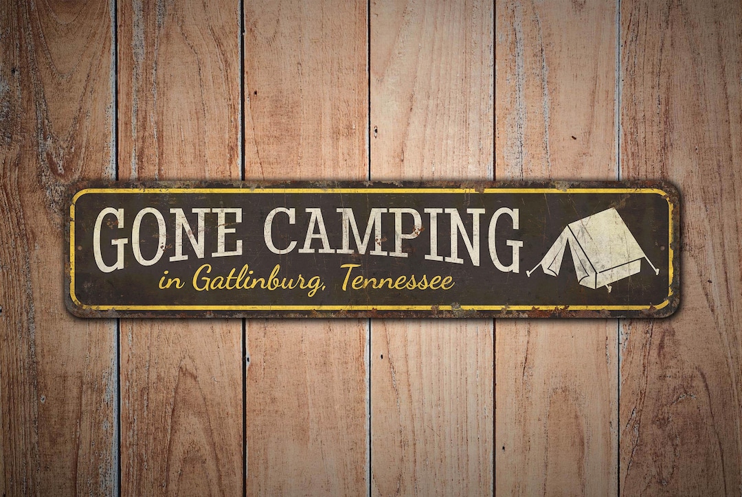 Gone Camping Sign - Camp Sign - Camping Decor - Camp Lover Gift - Outdoor Camping - Vintage ...