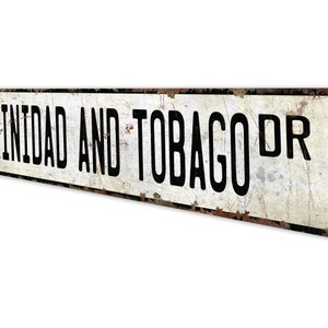 Trinidad and Tobago - Trinidad and Tobago Sign - Vintage Style Sign ...