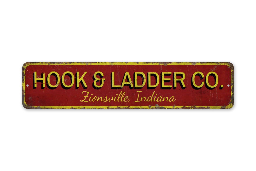 Hook and Ladder - Company Name Sign - Hook and Ladder Sign - Custom ...