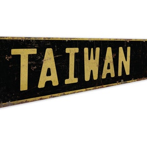 Taiwan - Taiwan Sign - Taiwan Decor - Vintage Style Sign - Custom ...