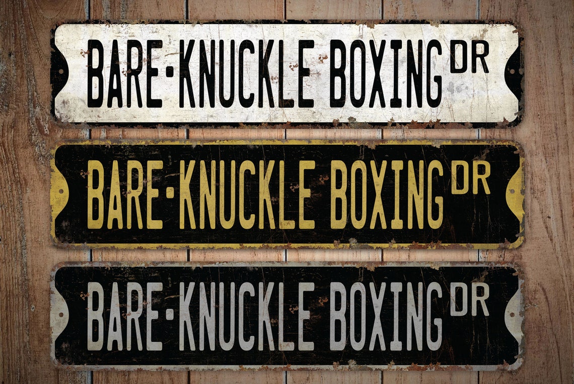 Bare Knuckle Boxing Boxing Sign No Gloves Boxing Boxing - Etsy