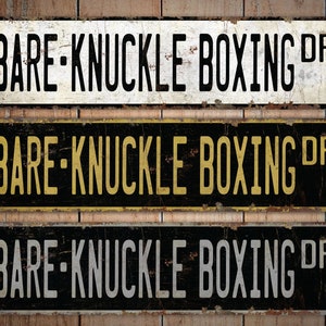 Bare Knuckle Boxing - Boxing Sign - No Gloves Boxing - Boxing Decor ...