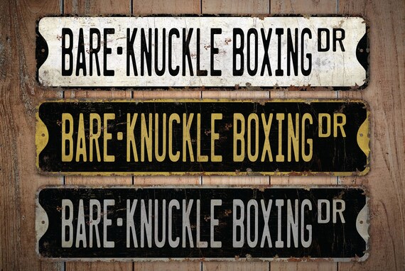 Bare Knuckle Boxing Boxing Sign No Gloves Boxing Boxing - Etsy