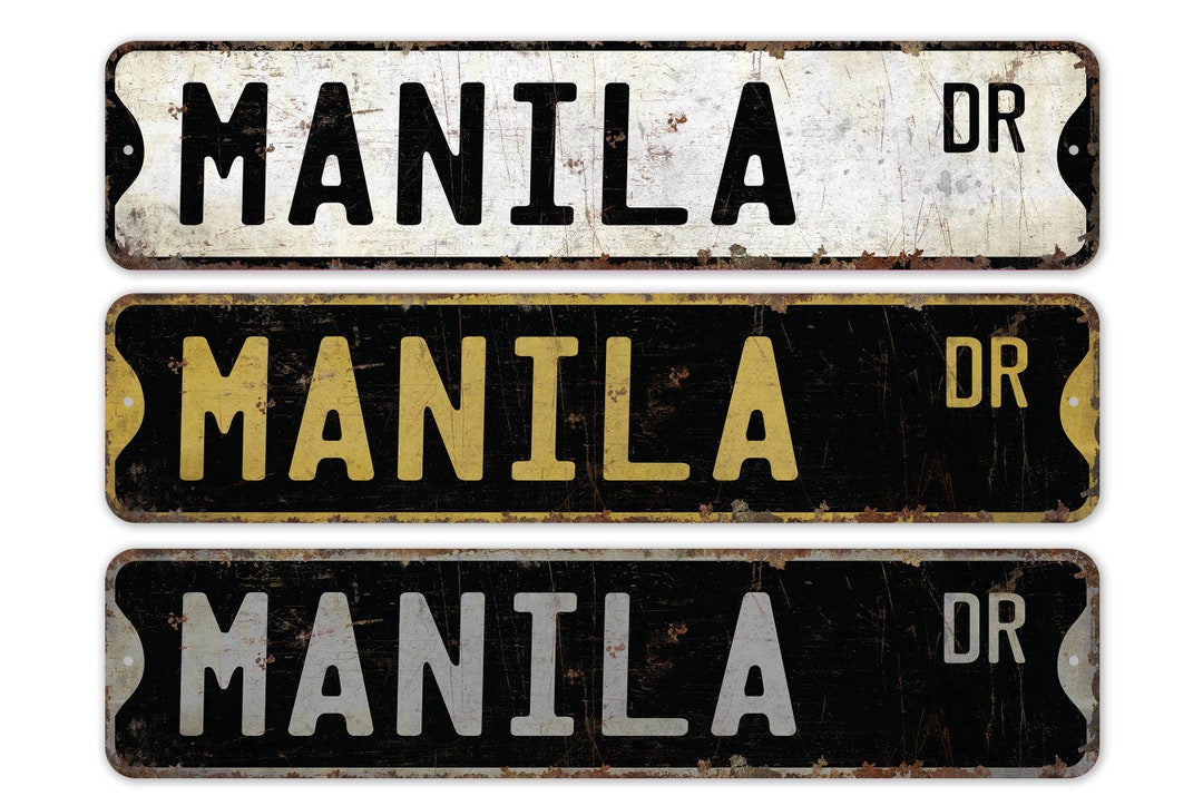 Manila - Manila Sign - Manila Gift - Philippines City - Manila Visitor ...