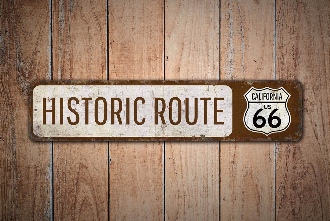 Historic Route Sign - Route 66 Decor - Historic Road Sign - Historic ...
