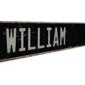 William Name Sign - Kids Room Door Sign - Boys Room Sign - Family Name ...