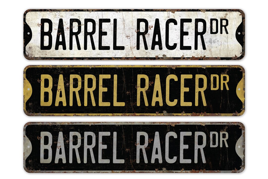 Barrel Racer - Barrel Racer Sign - Barrel Racer Decor - Vintage Style ...