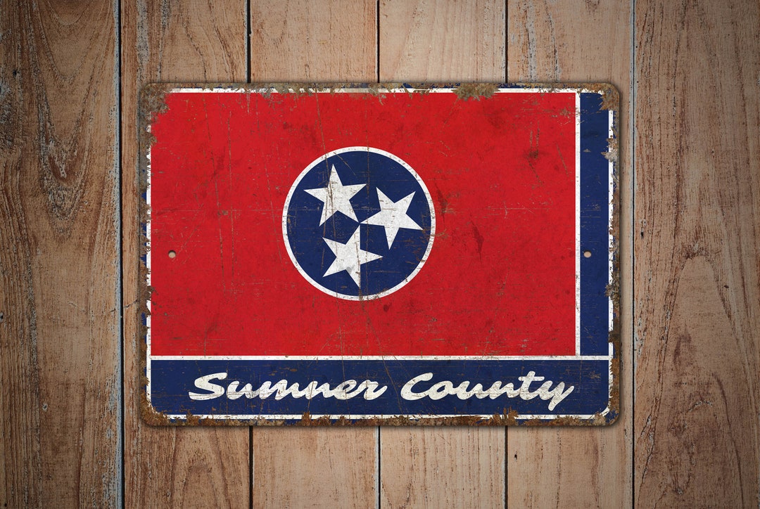 Sumner County Tennesse - Tennesse Flag Sign - Tennesse Sign - State ...