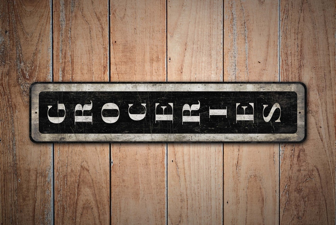Vertical Groceries Sign - General Store Sign - Vintage Style Sign ...