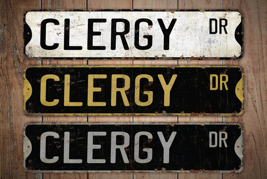 Clergy - Clergy Sign - Clergy Decor - Vintage Style Sign - Custom ...