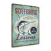 Sea Fishing Lessons Sign - Fishing Sign - Anglers Gifts - Retro Fishing ...