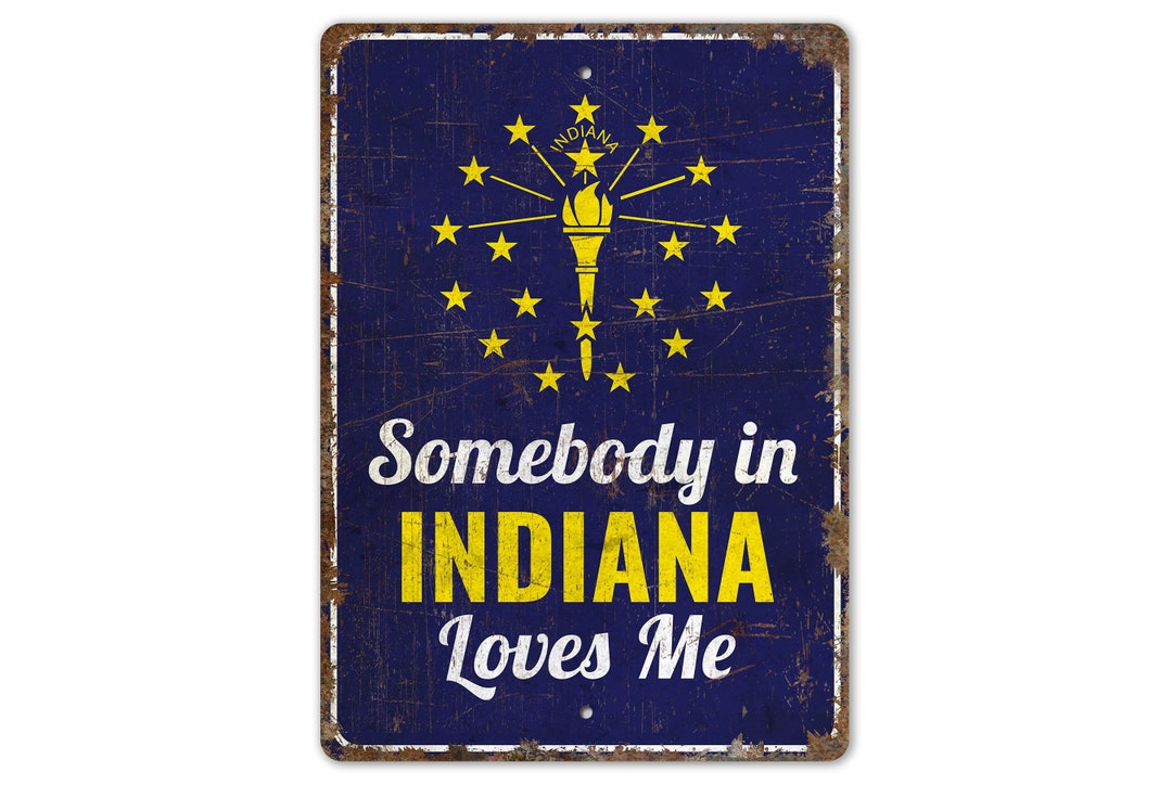 Indiana Sign - Indiana State Sign - Indiana State Decor - Indiana State ...