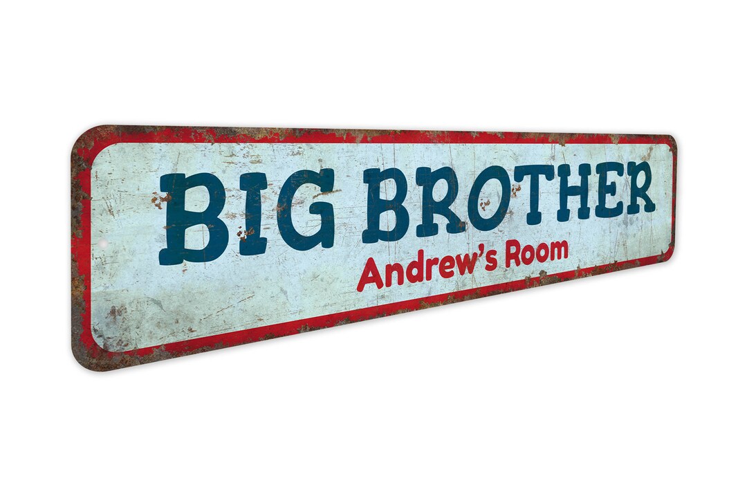 Big Brother Room - Kids Room Sign - Kids Room Decor - Vintage Style ...
