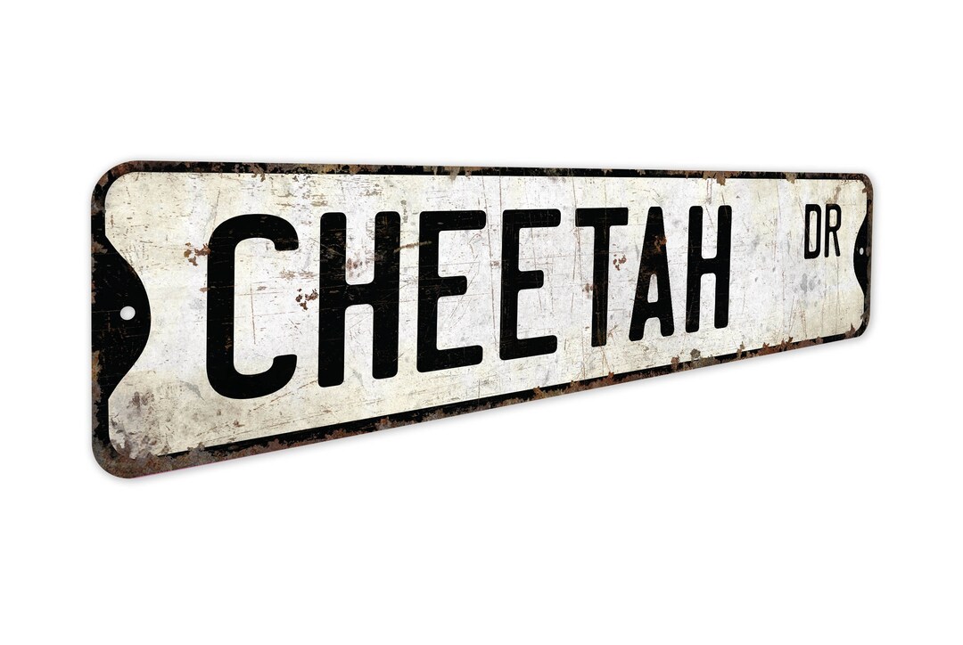 Cheetah - Cheetah Sign - Cheetah Decor - Vintage Style Sign - Custom ...