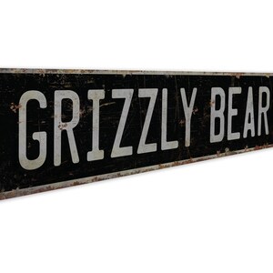Grizzly Bear - Grizzly Bear Sign - Grizzly Bear Decor - Vintage Style ...