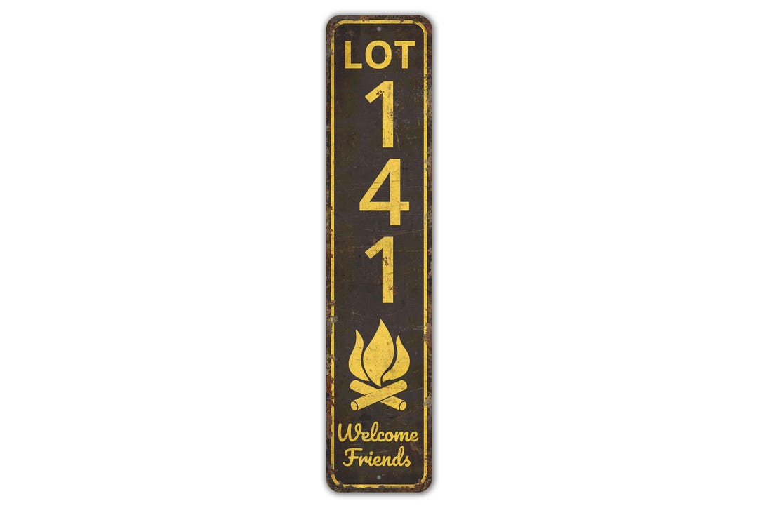 Lot 101 Sign - Camping Lot Sign - Camper Number Sign - Camping Lot ...
