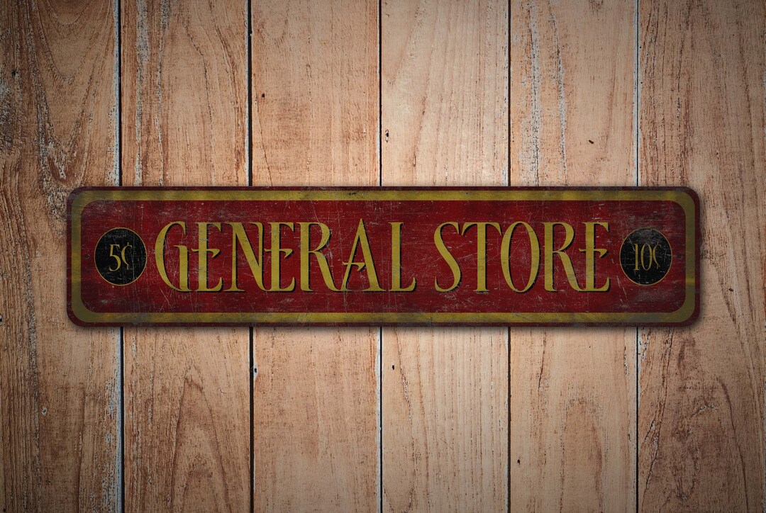 General Store Sign Groceries Start Sign Vintage Style Sign - Etsy