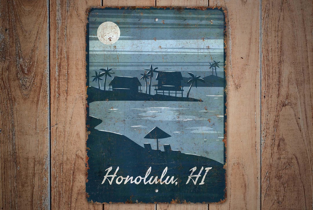 Honolulu Hawaii Sign - Honolulu Decor - Hawaii Beach - Honolulu Gift ...