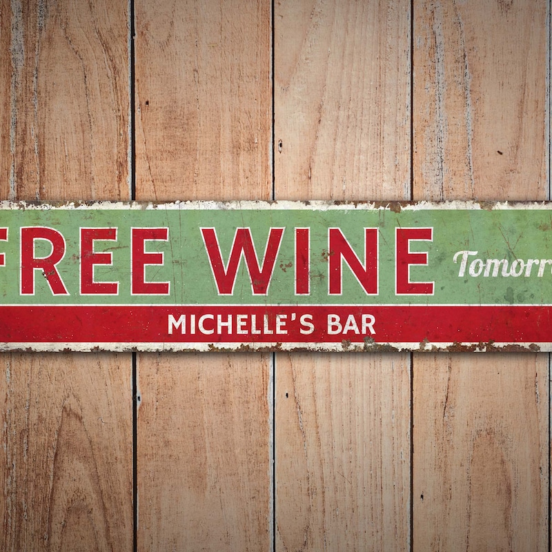 Welcome free beer tomorrow sign - Etsy.de