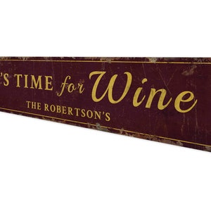 Time for Wine Sign - Time for Wine - Vintage Style Sign - Time for Wine ...