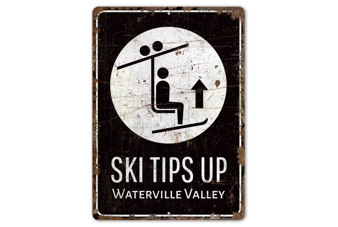 Ski Tips up - Ski Tips up Decor - Ski Valley - Ski Tips up Sign ...