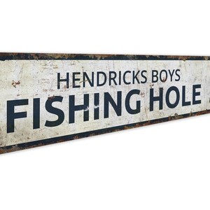 Fishing Hole - Fishing Hole Sign - Fishing Hole Decor - Vintage Style ...