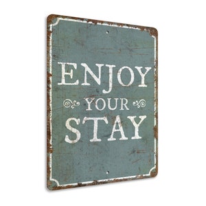 Enjoy Your Stay Sign - Cabin Sign - Cabin Decor - Enjoy Your Stay Decor ...