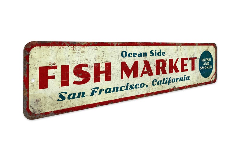 Fish Market - Fish Market Sign - Fish Market Decor - Custom Fish Market ...
